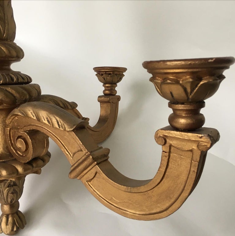 Early 20th Century Rococo Giltwood Chandelier For Sale at 1stDibs