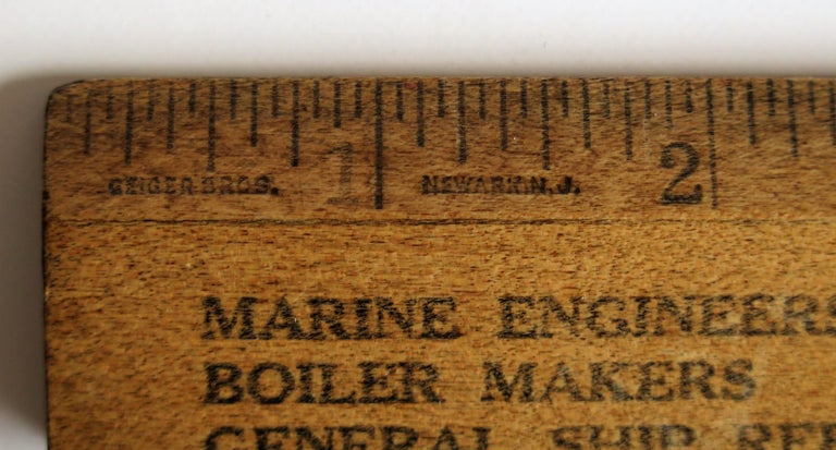 Hardwood Ruler for Hudson Engineering NJ by Geiger Bros Newark US, Ca ...