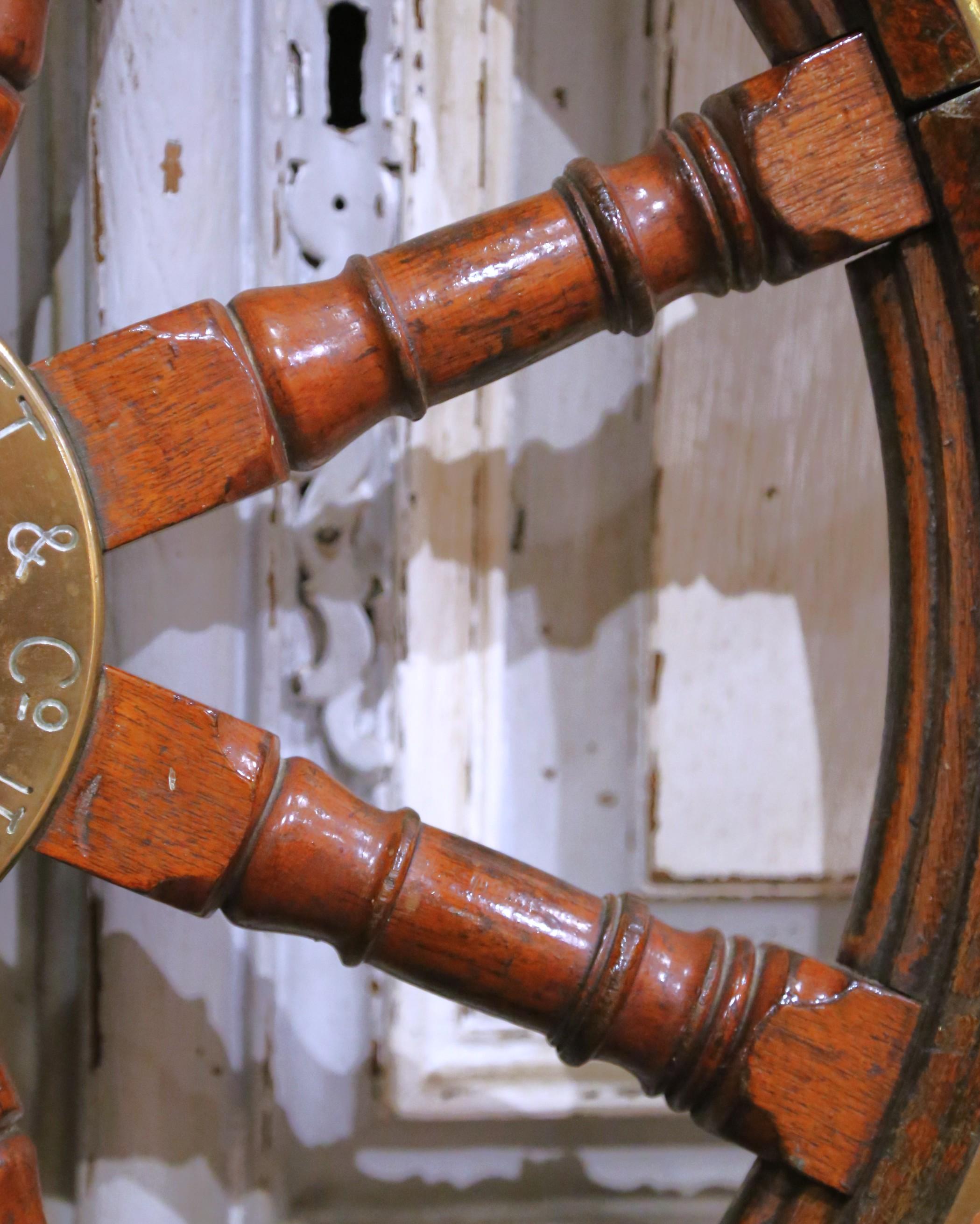 Early 20th Century Scottish Ship Wheel by Mactaggart Scott and Co. from ...