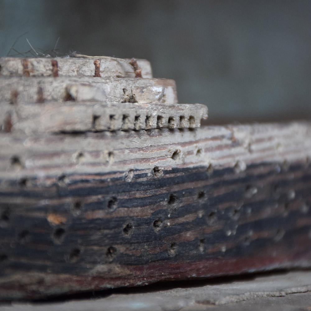Early 20th Century Scratch Built Encased Ship at 1stDibs