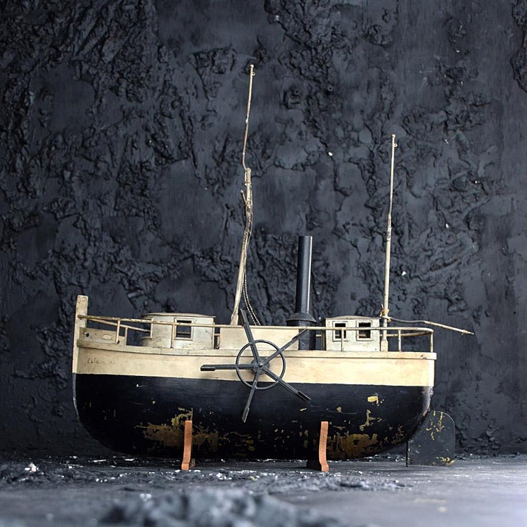 Early 20th Century Scratch Built English Paddle Boat Model For Sale at ...