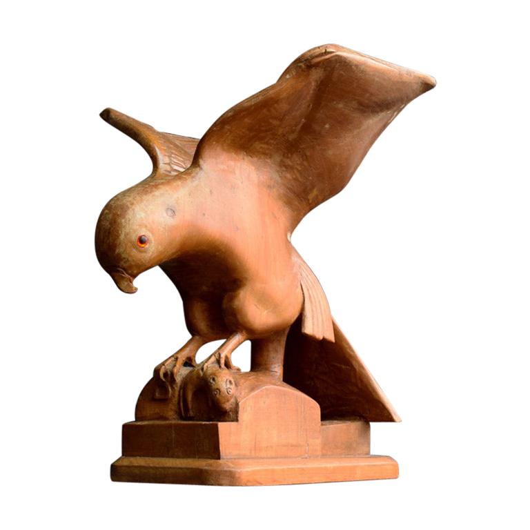 Early 20th Century Self Taught Hand Carved Bird Figure For Sale at 1stDibs