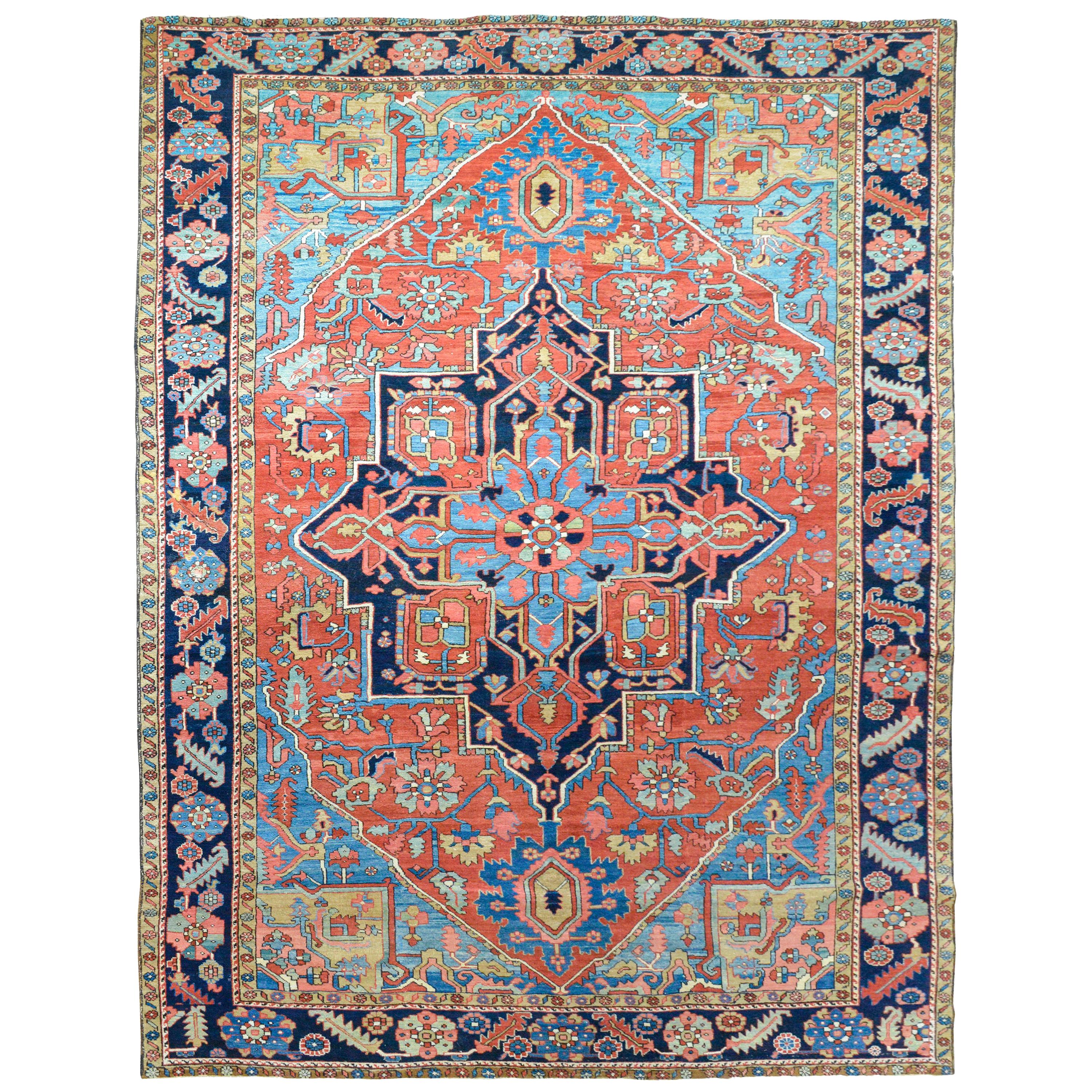Antique Heriz Serapi Rug at 1stDibs