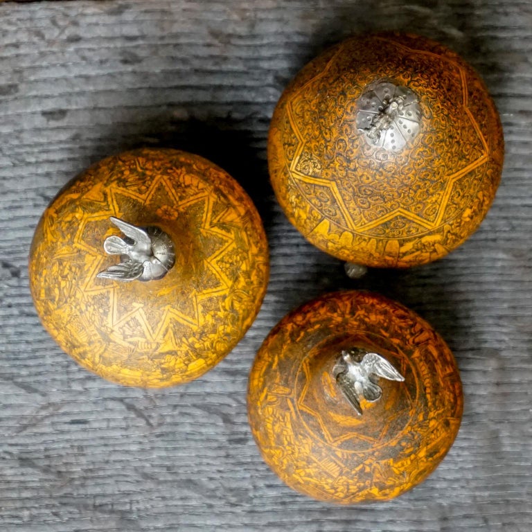 early 20th Century Set of Four Peruvian Carved Gourds For Sale at ...