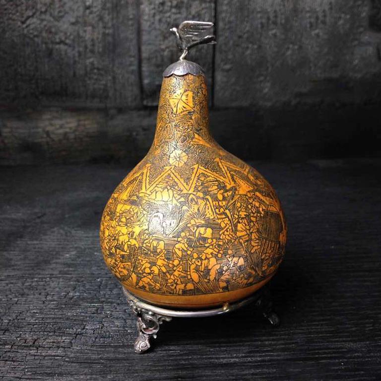 early 20th Century Set of Four Peruvian Carved Gourds For Sale at ...