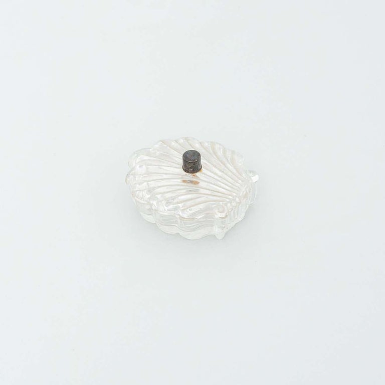 Early 20th Century Shell Crystal Jewelry Box For Sale at 1stDibs