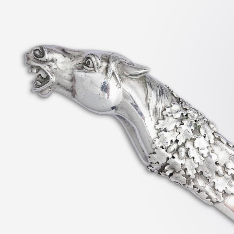 Early 20th Century Silver Page Turner with Horse Head For Sale at 1stDibs