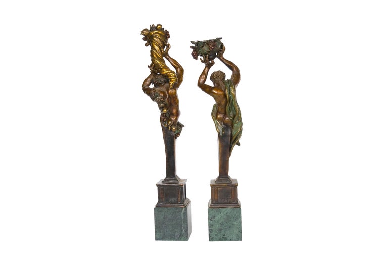 Early 20th Century Small Pair Bronze Sculpture For Sale at 1stDibs