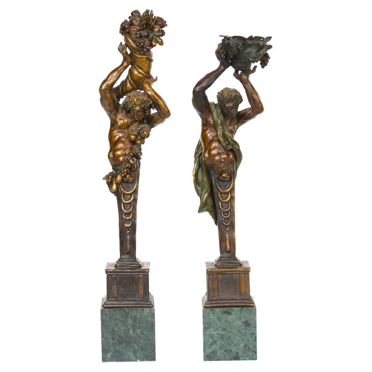 Early 20th Century Small Pair Bronze Sculpture For Sale at 1stDibs