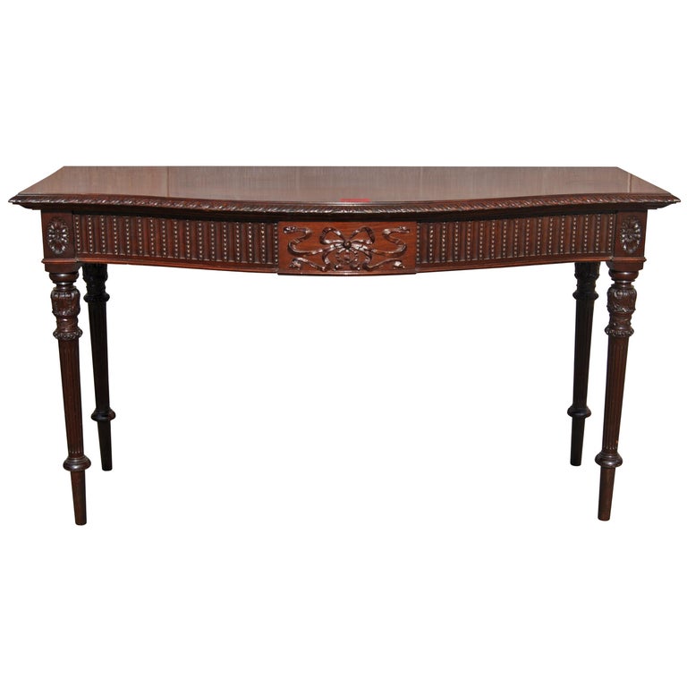 Early 20th Century Solid Mahogany English Hall Table / Sideboard For ...
