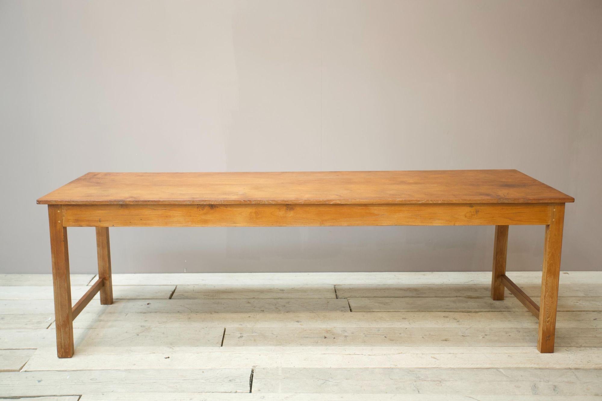 Early 20th Century Solid Teak Dining Table For Sale at 1stDibs