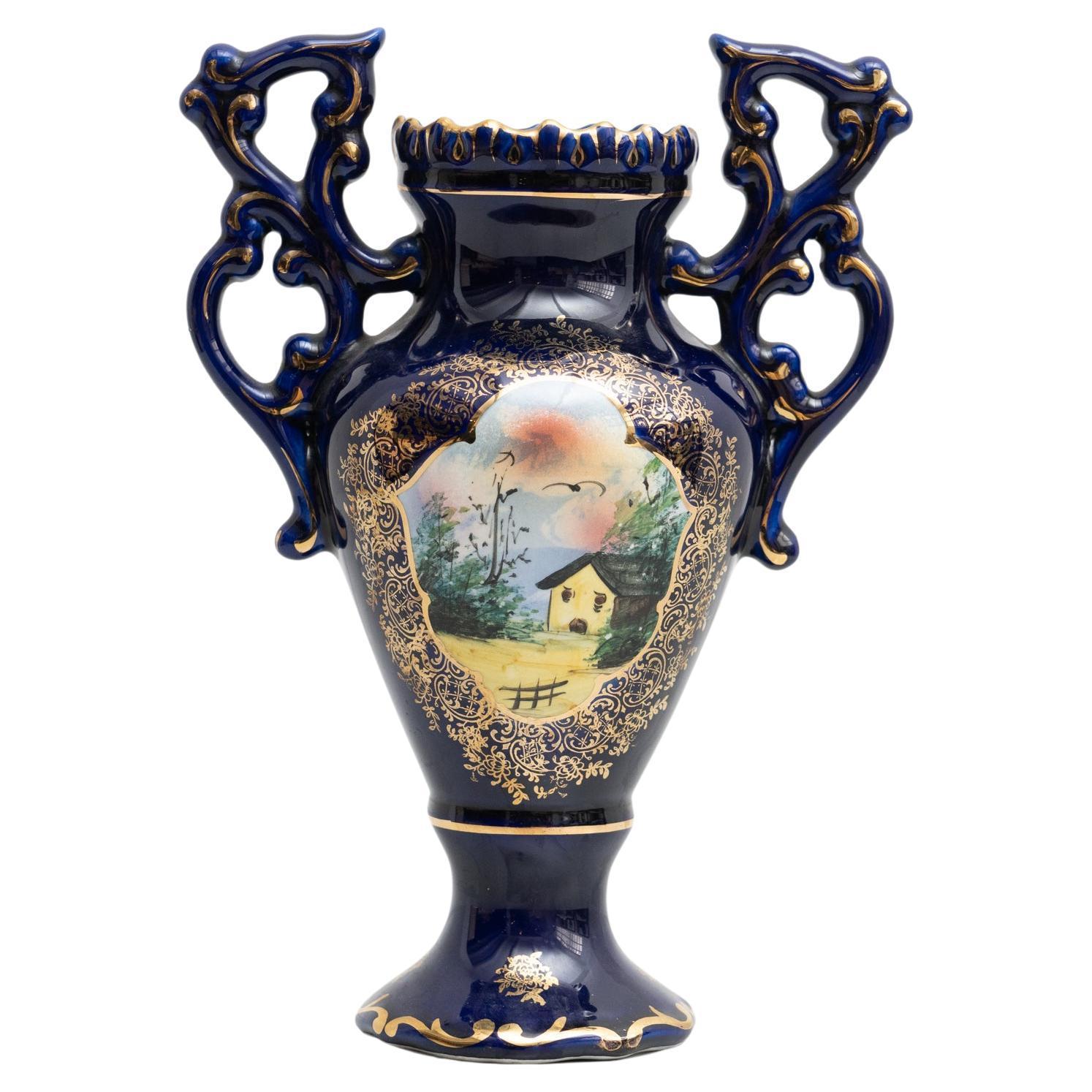 Late 19th Century Spanish Serves Style Vase For Sale at 1stDibs