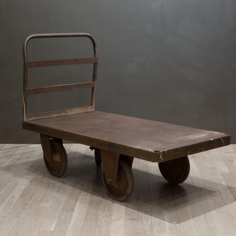 Early 20th Century Steel Factory Rolling Cart, circa 1940 For Sale at ...