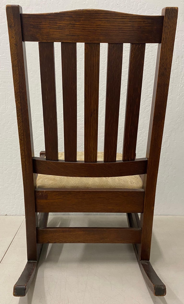 Early 20th Century Stickley Mission Oak Rocking Chair, circa 1910 at ...