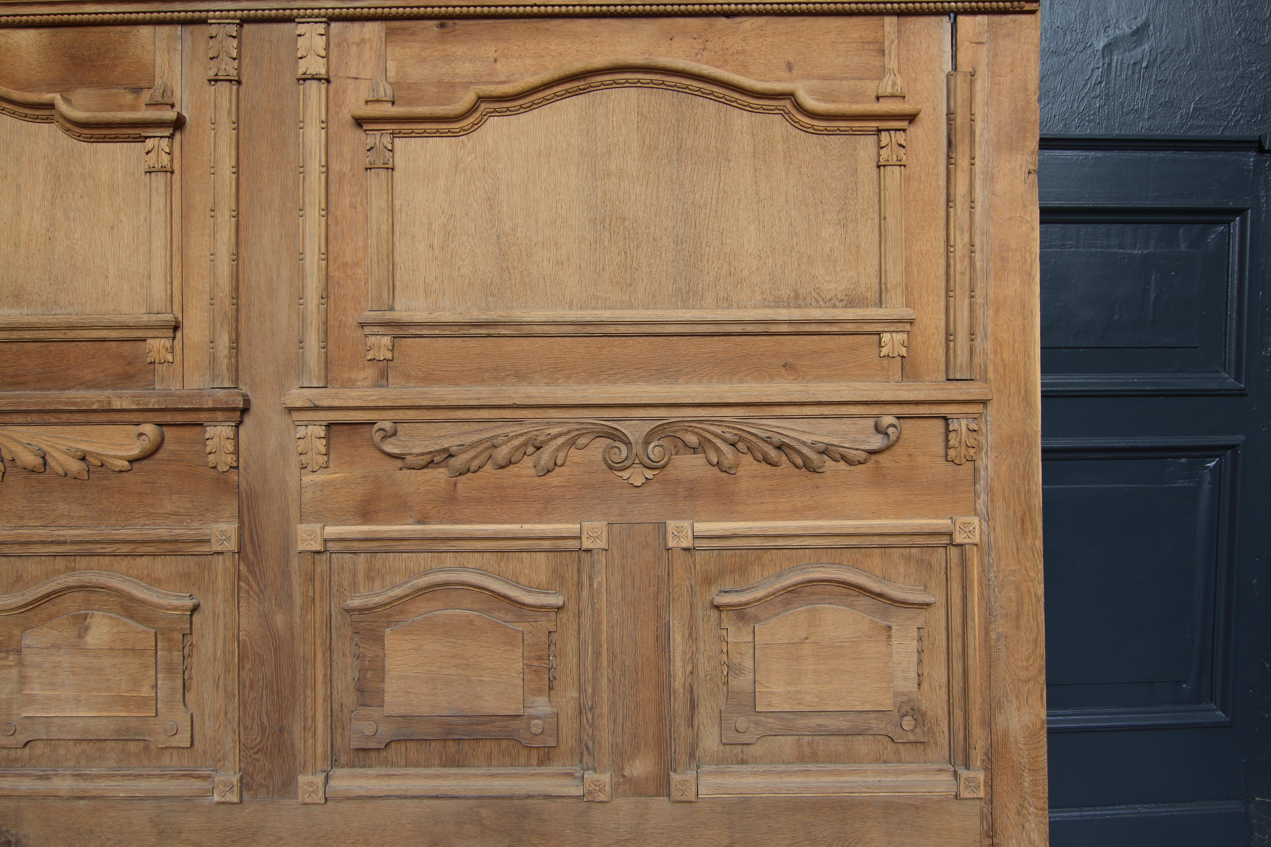 Early 20th Century Stripped Oak Wall Panelling, Set of 2 at 1stDibs ...