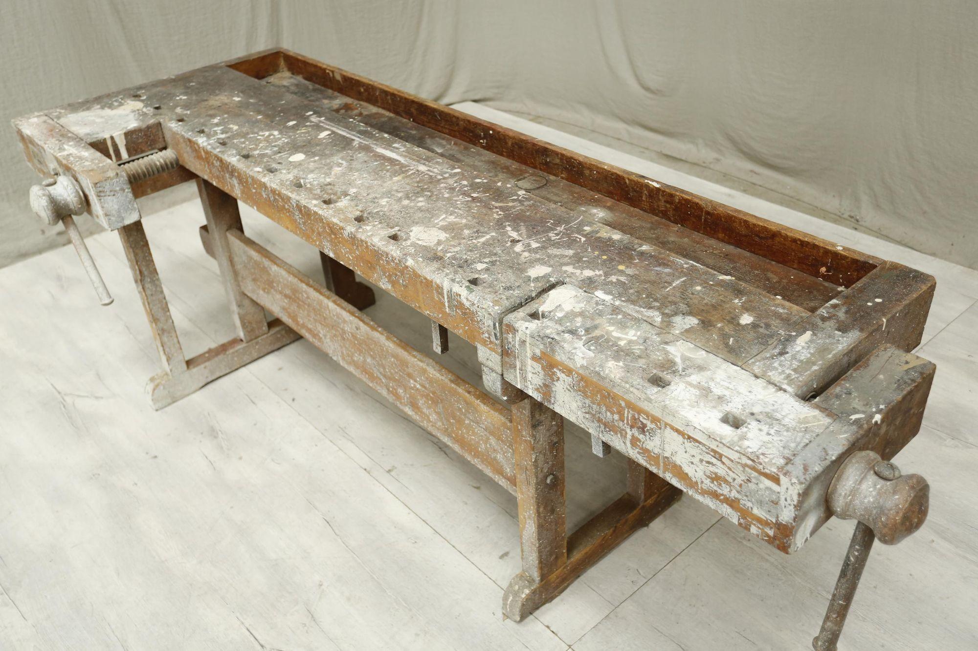 Early 20th Century Swedish Industrial Workbench For Sale at 1stDibs