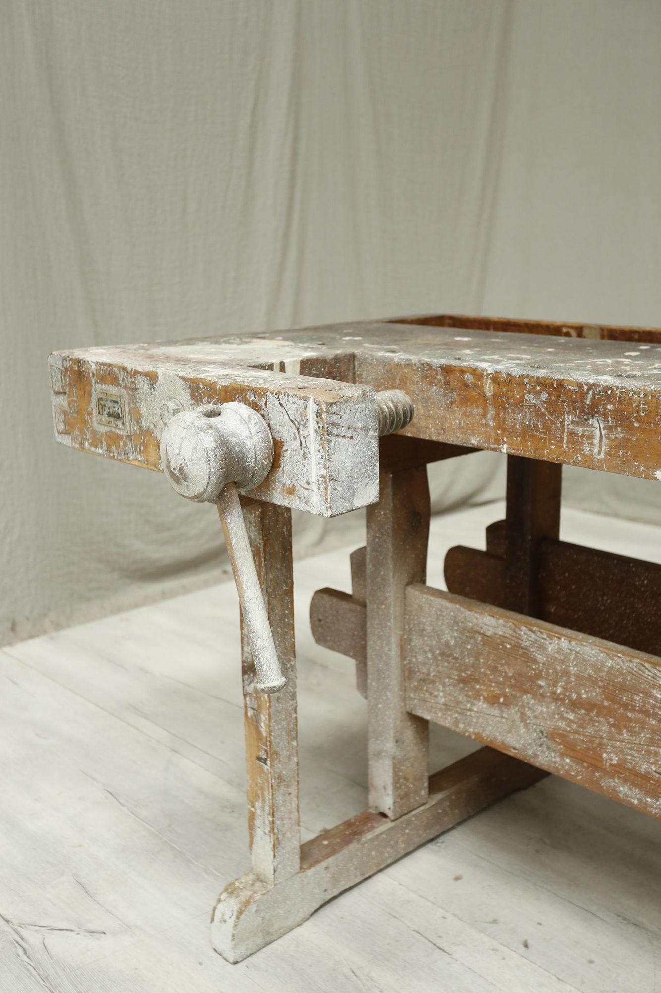 Early 20th Century Swedish Industrial Workbench For Sale at 1stDibs