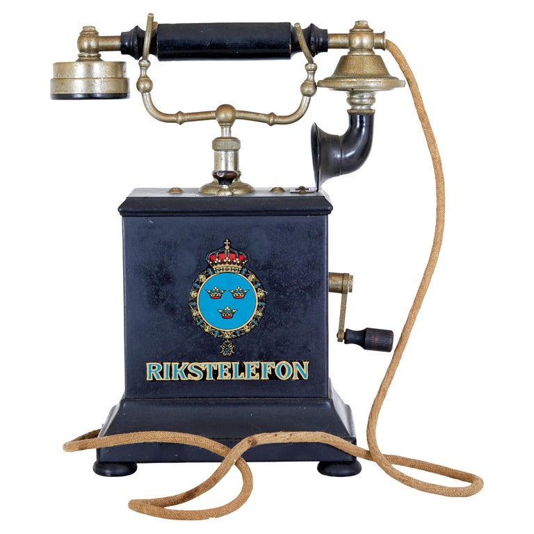 Early 20th century Swedish metal telephone by Rikstelefon For Sale at ...