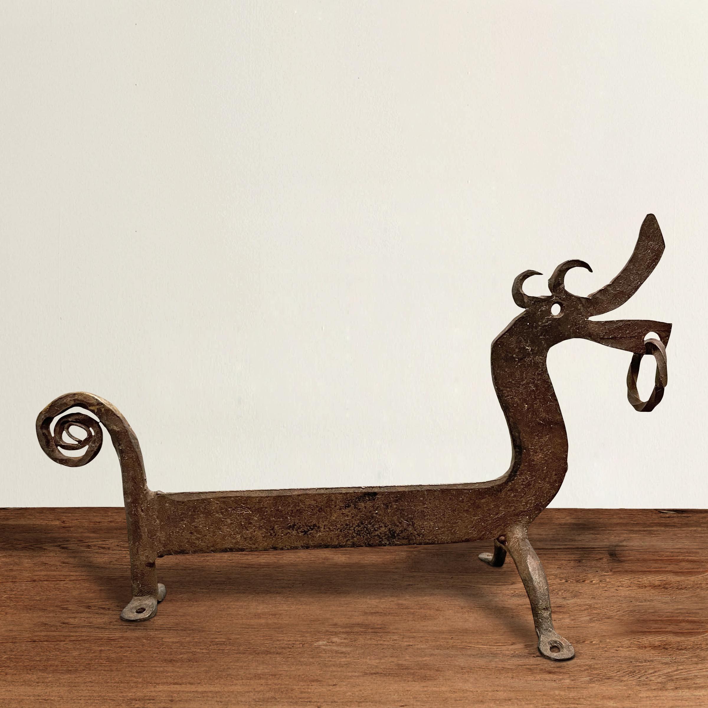 Early 20th Century Swedish Wrought Iron Dragon Boot Scrape at 1stDibs ...