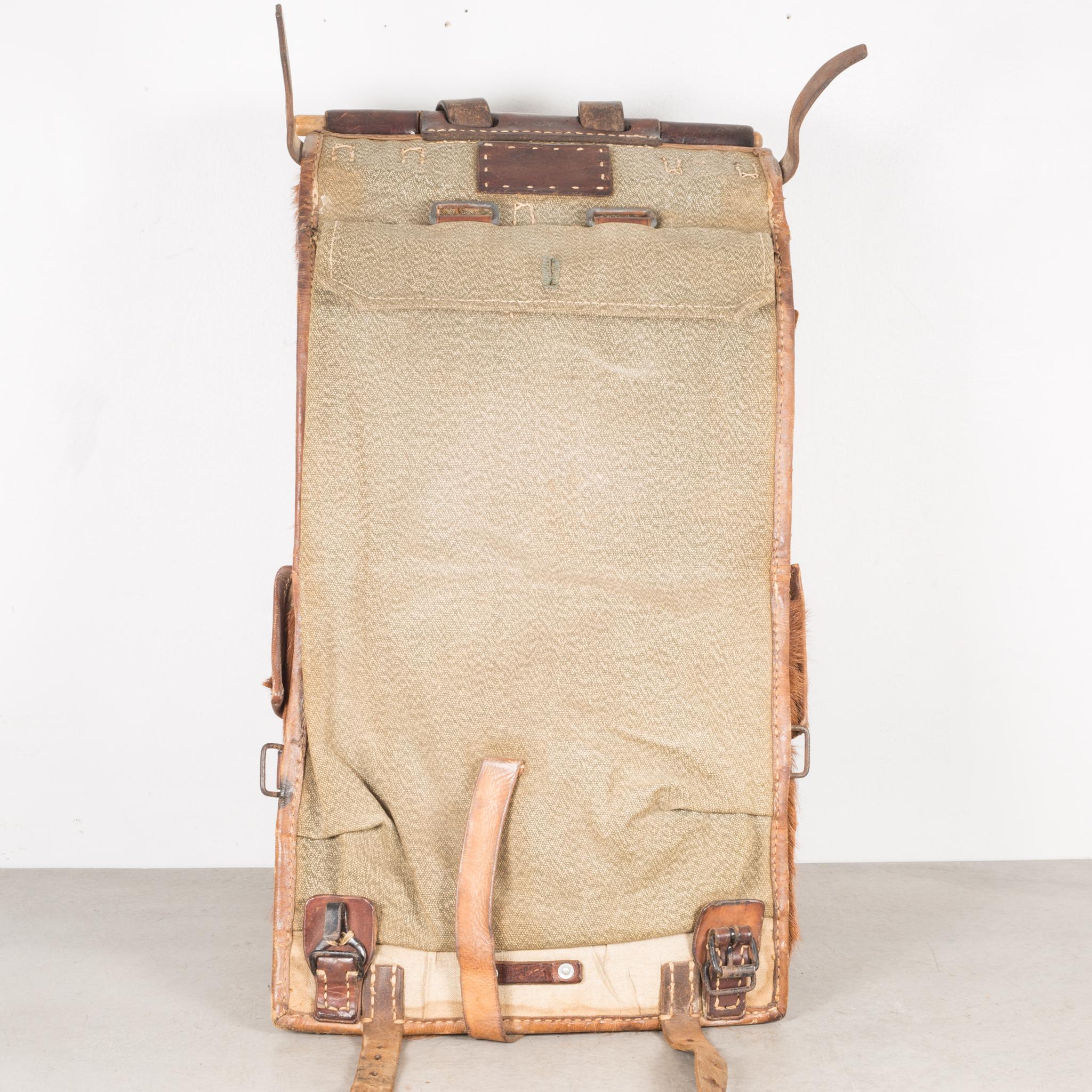 Early 20th Century Swiss Army Cowhide Backpack, circa 1945 at 1stDibs ...