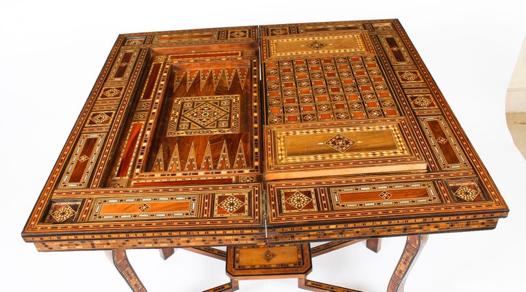 Early 20th Century Syrian Damascus Inlaid Card, Chess, Backgammon ...