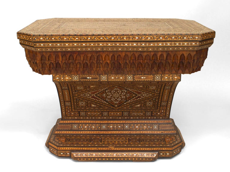 Early 20th Century Syrian Inlaid Teak Center Table For Sale at 1stDibs