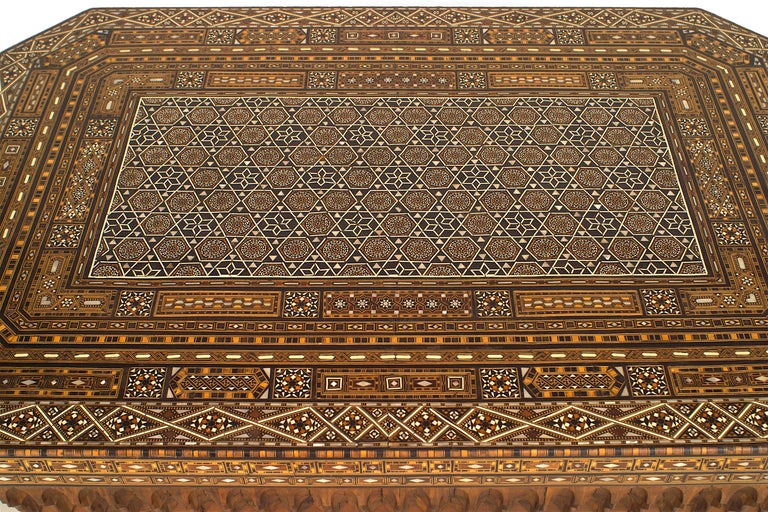 Early 20th Century Syrian Inlaid Teak Center Table For Sale at 1stDibs
