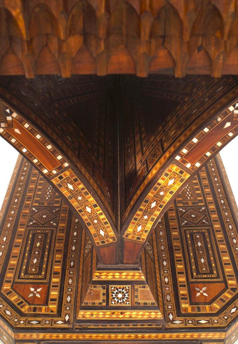 Early 20th Century Syrian Inlaid Teak Center Table For Sale at 1stDibs