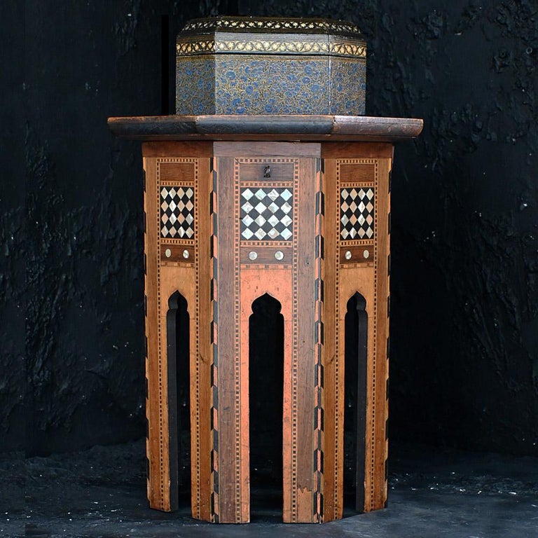 Early 20th Century Syrian Moorish Inlaid Liberty Octagonal Sewing Table ...