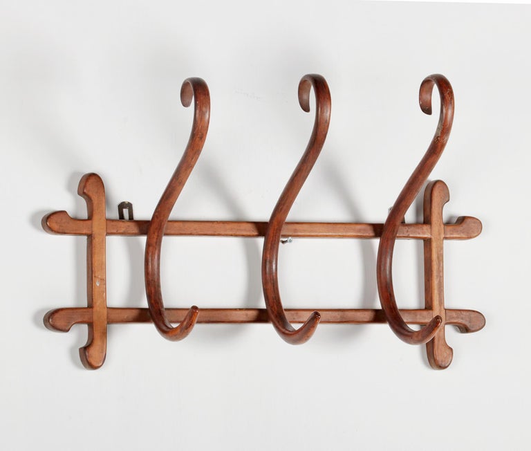 Early 20th Century Thonet Wall Coat Rack Hanger at 1stDibs