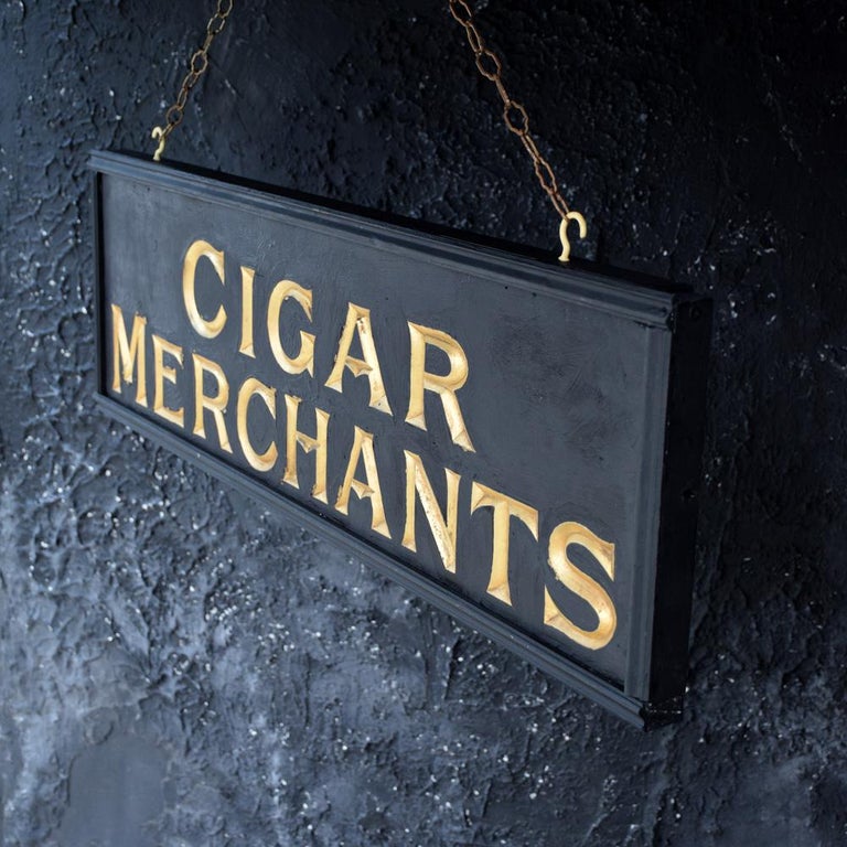 Early 20th Century Tobacconist Gold Gilt Framed Advertising Trade Sign ...