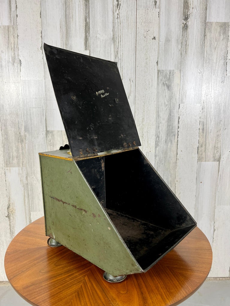 Early 20th Century Tole Painted Coal Box For Sale at 1stDibs