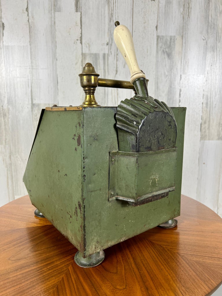 Early 20th Century Tole Painted Coal Box For Sale at 1stDibs