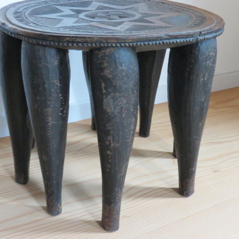 Early 20th Century Tribal Carved Nupe Stool Nigeria Tribal Table For ...