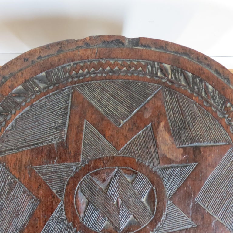 Early 20th Century Tribal Carved Nupe Stool Nigeria Tribal Table For ...