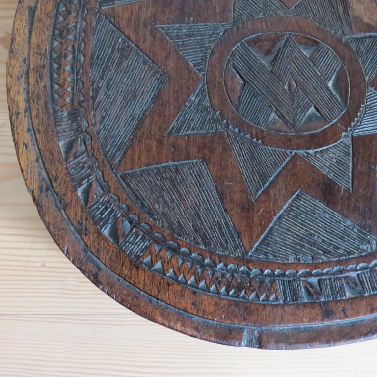 Early 20th Century Tribal Carved Nupe Stool Nigeria Tribal Table For ...