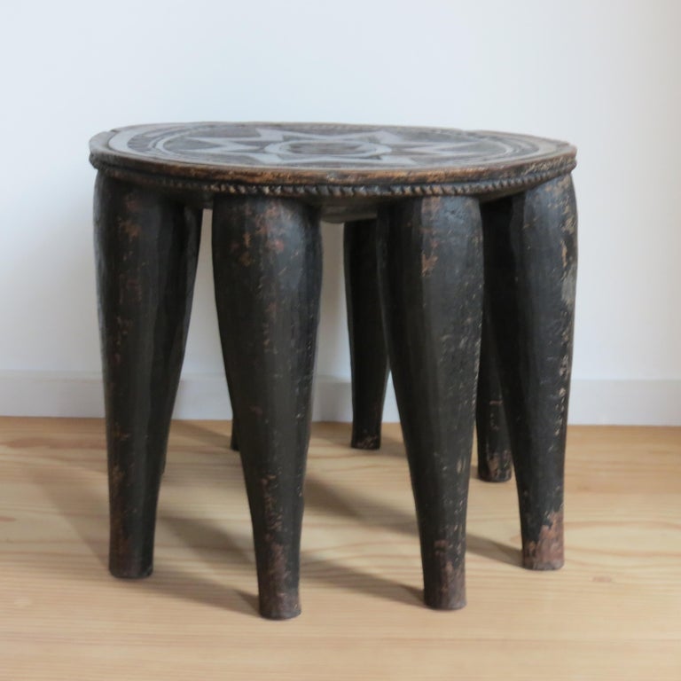 Early 20th Century Tribal Carved Nupe Stool Nigeria Tribal Table For ...