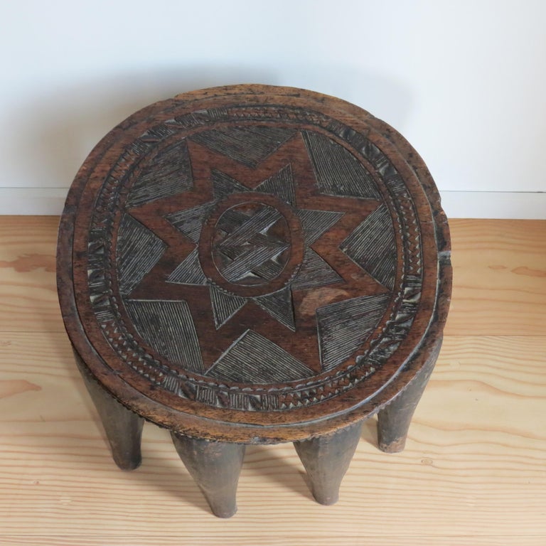 Early 20th Century Tribal Carved Nupe Stool Nigeria Tribal Table For ...