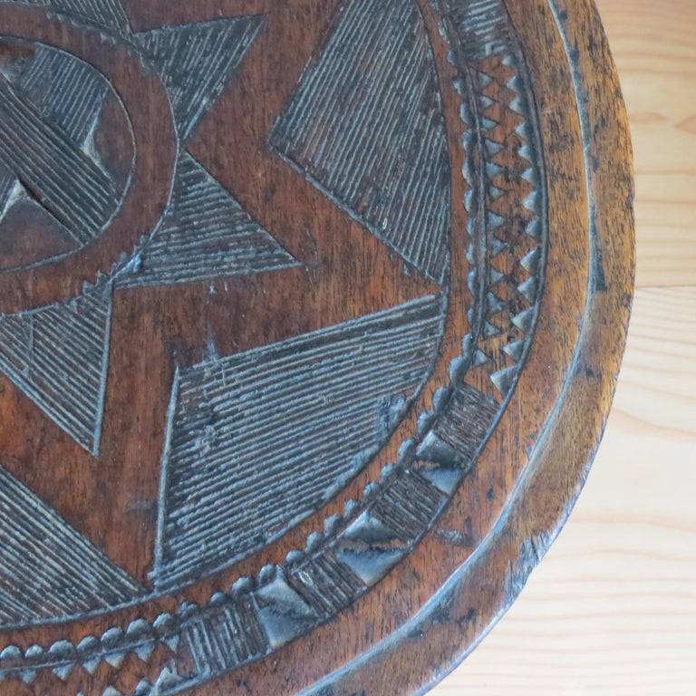 Early 20th Century Tribal Carved Nupe Stool Nigeria Tribal Table For ...