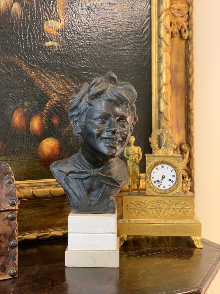 Early 20th Century, V. Cinque Bronze Sculpture 'Scugnizzo' For Sale at ...