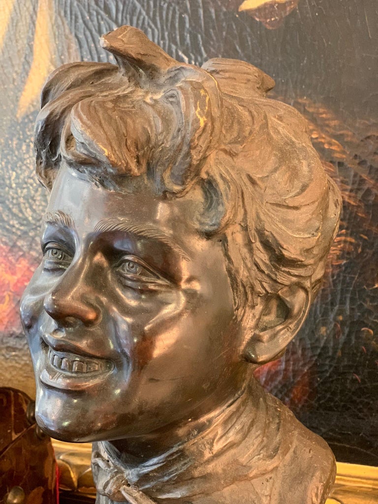 Early 20th Century, V. Cinque Bronze Sculpture 'Scugnizzo' For Sale at ...