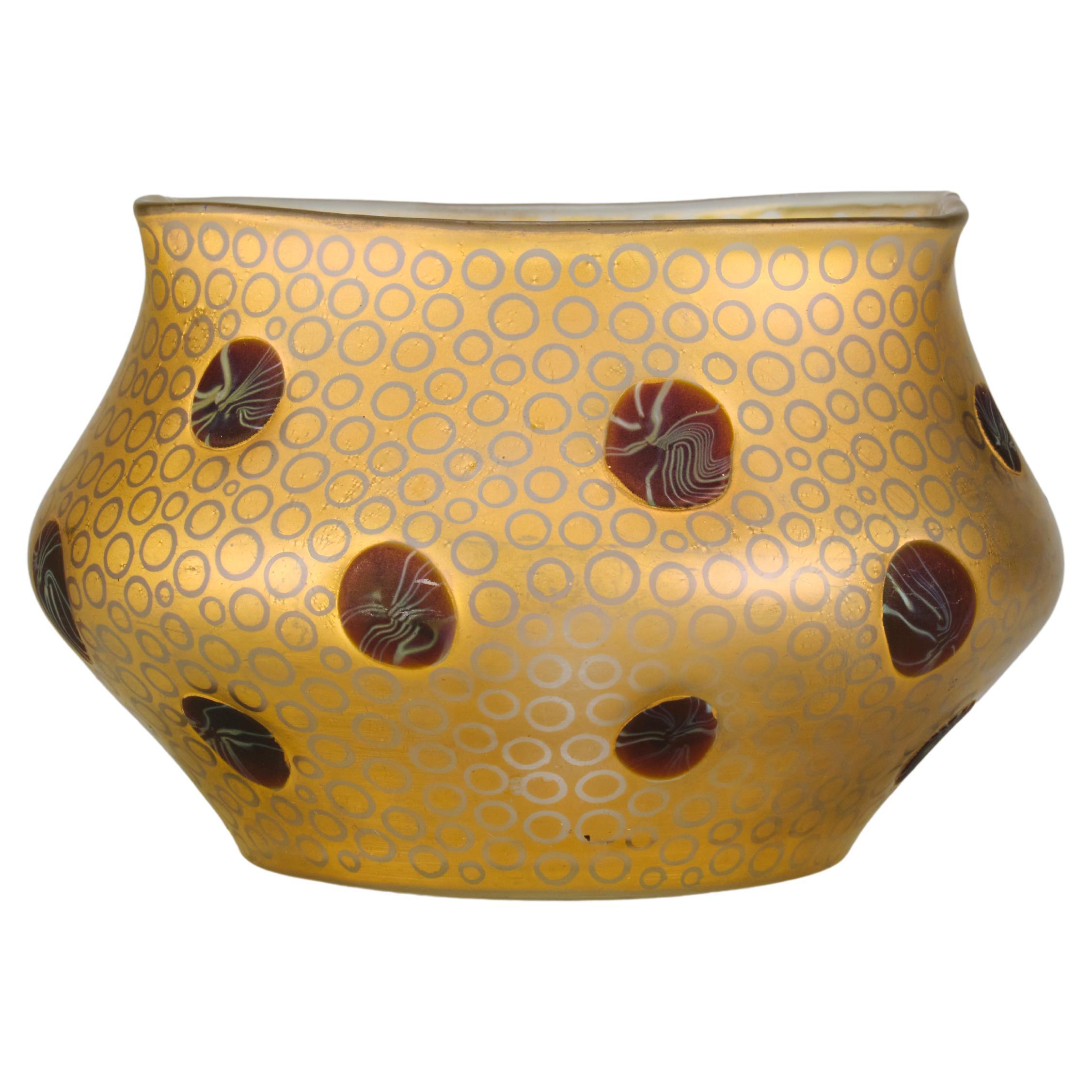 Early 20th Century Art Deco Ribbed Tango Glass Vase by Loetz For Sale ...