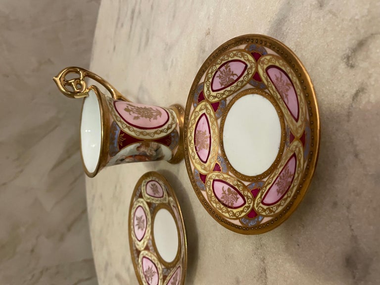 Early 20th Century Vienna Porcelain Set of Tea Cups, 1900s For Sale at ...