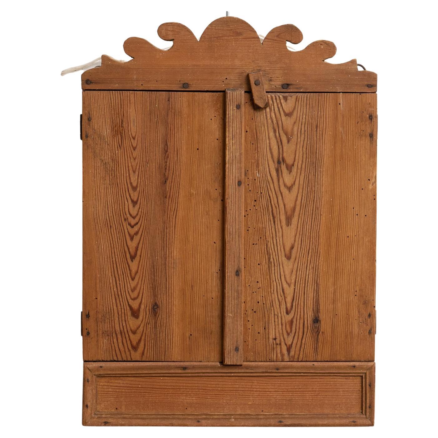 Early 20th Century Vintage Rustic Wall Cabinet: Handcrafted Charm in ...