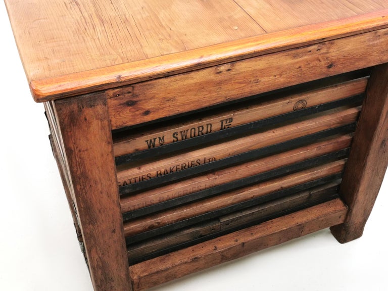 Early 20th Century Vintage Scottish Bakers Bench Work Table For Sale at ...