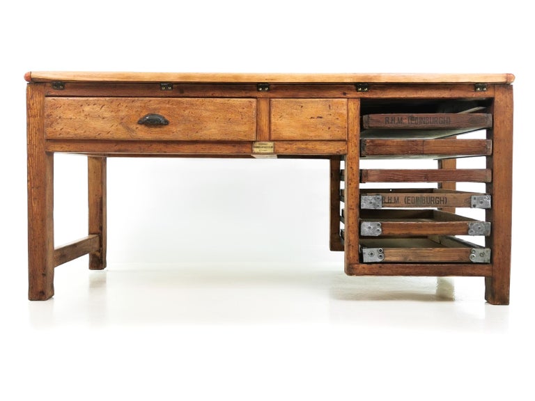 Early 20th Century Vintage Scottish Bakers Bench Work Table For Sale at ...