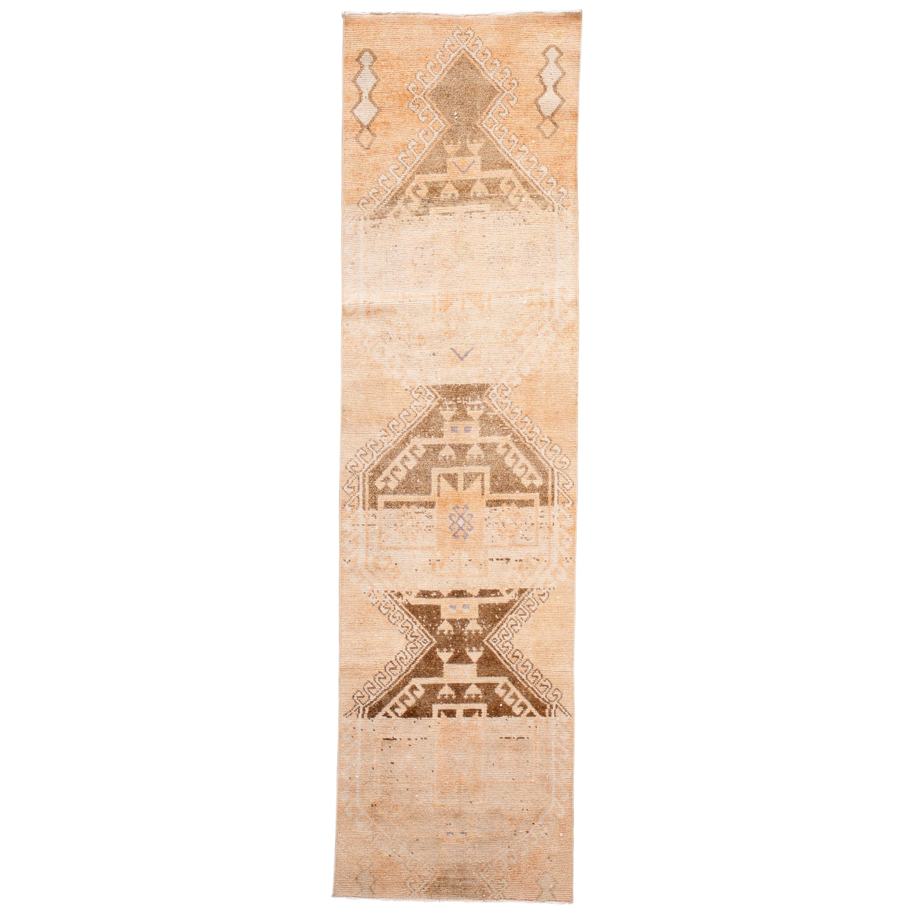 Early 20th Century Vintage Turkish Wool Runner Rug For Sale at 1stDibs