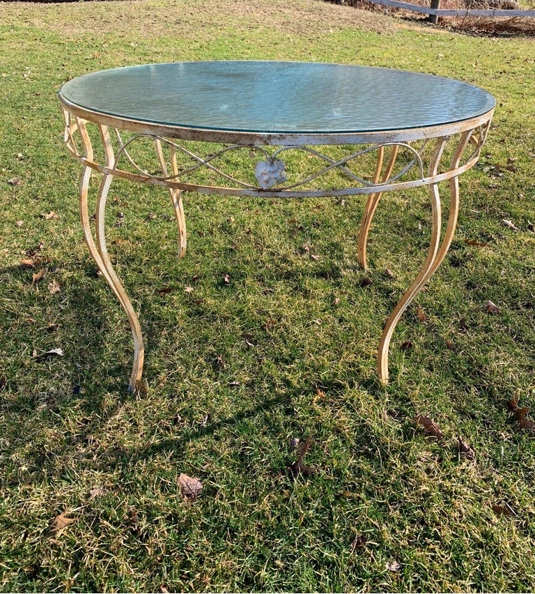Early 20th Century Vintage Wrought Iron Table For Sale at 1stDibs
