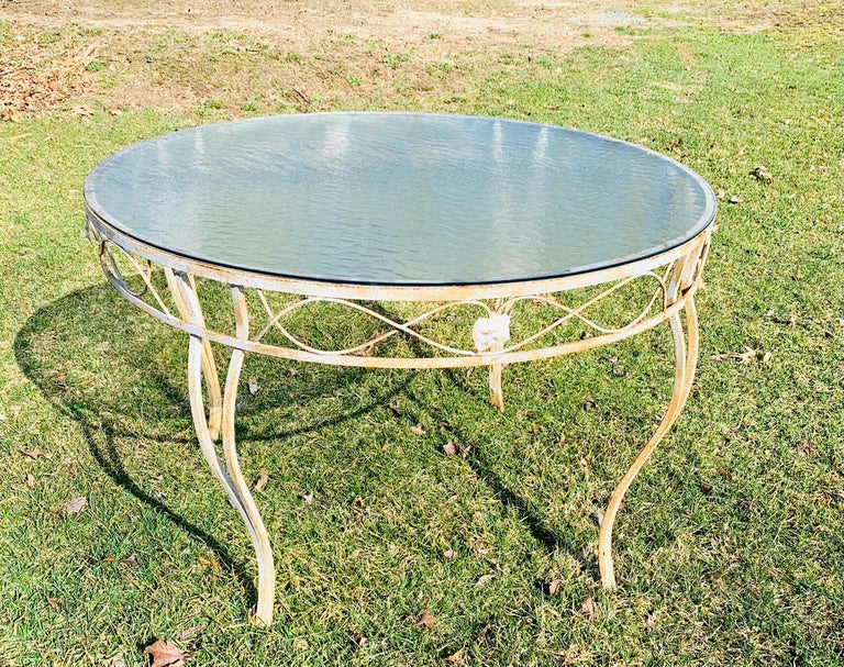 Early 20th Century Vintage Wrought Iron Table For Sale at 1stDibs