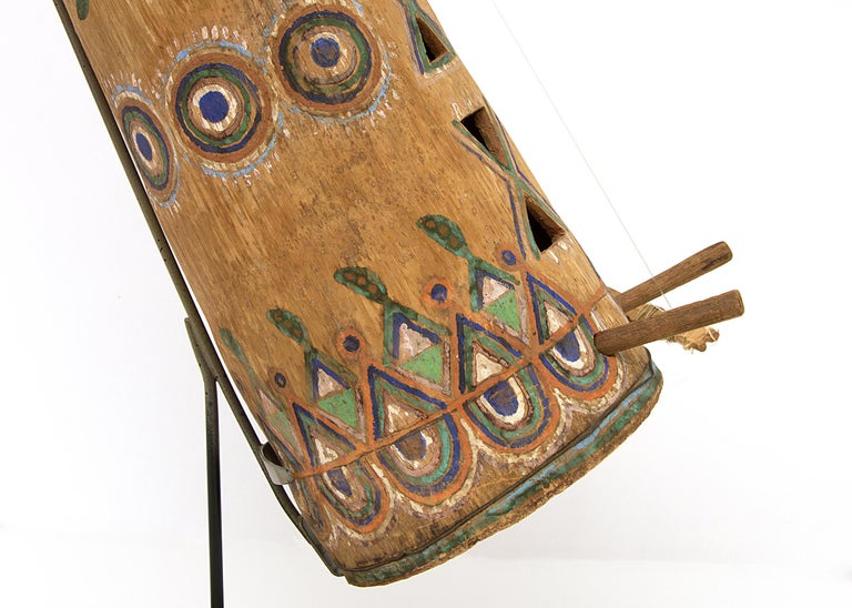 Early 20th Century Western Apache Wooden Fiddle with Display Stand For ...